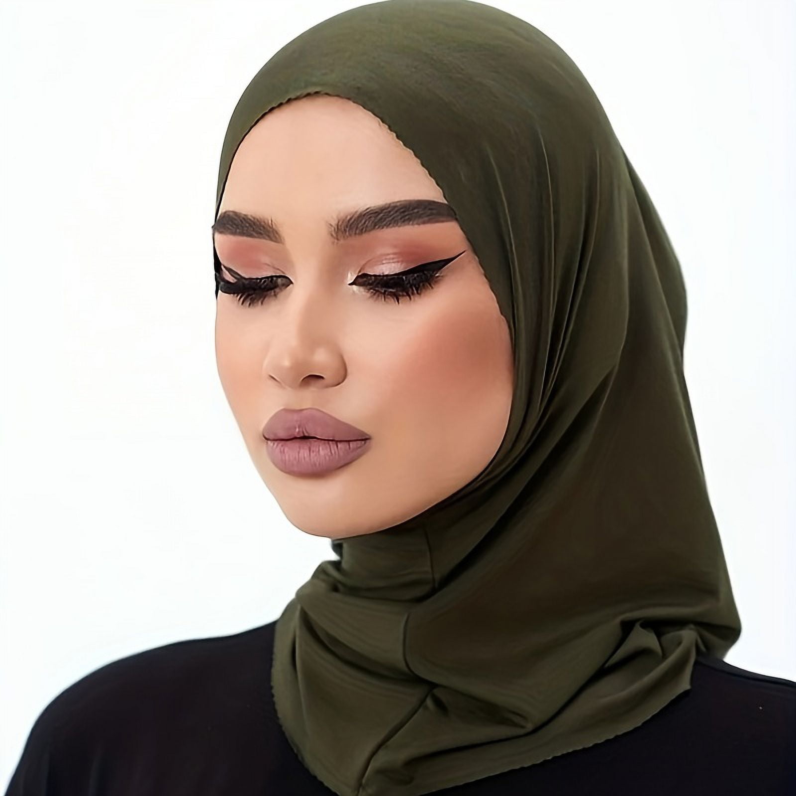 DYMADE Women's Solid Color Soft Muslim Islamic Headscarf Solid Head ...