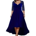 Dymade Womens Plus Size Party Cocktail Formal Dresses V Neck Half