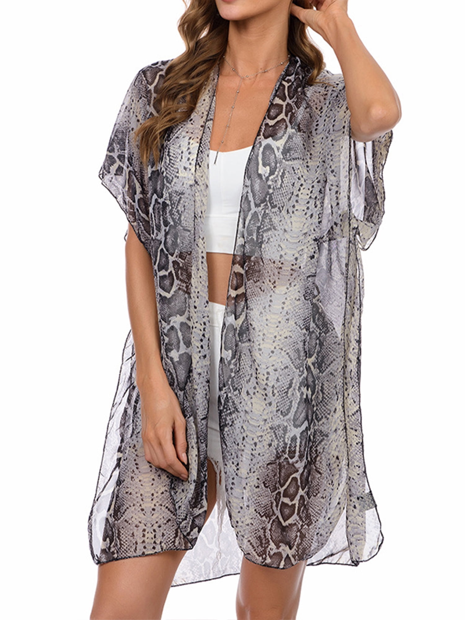 DYMADE Womens Summer Beach Sunscreen Shawl Belted Breathable Sheer ...