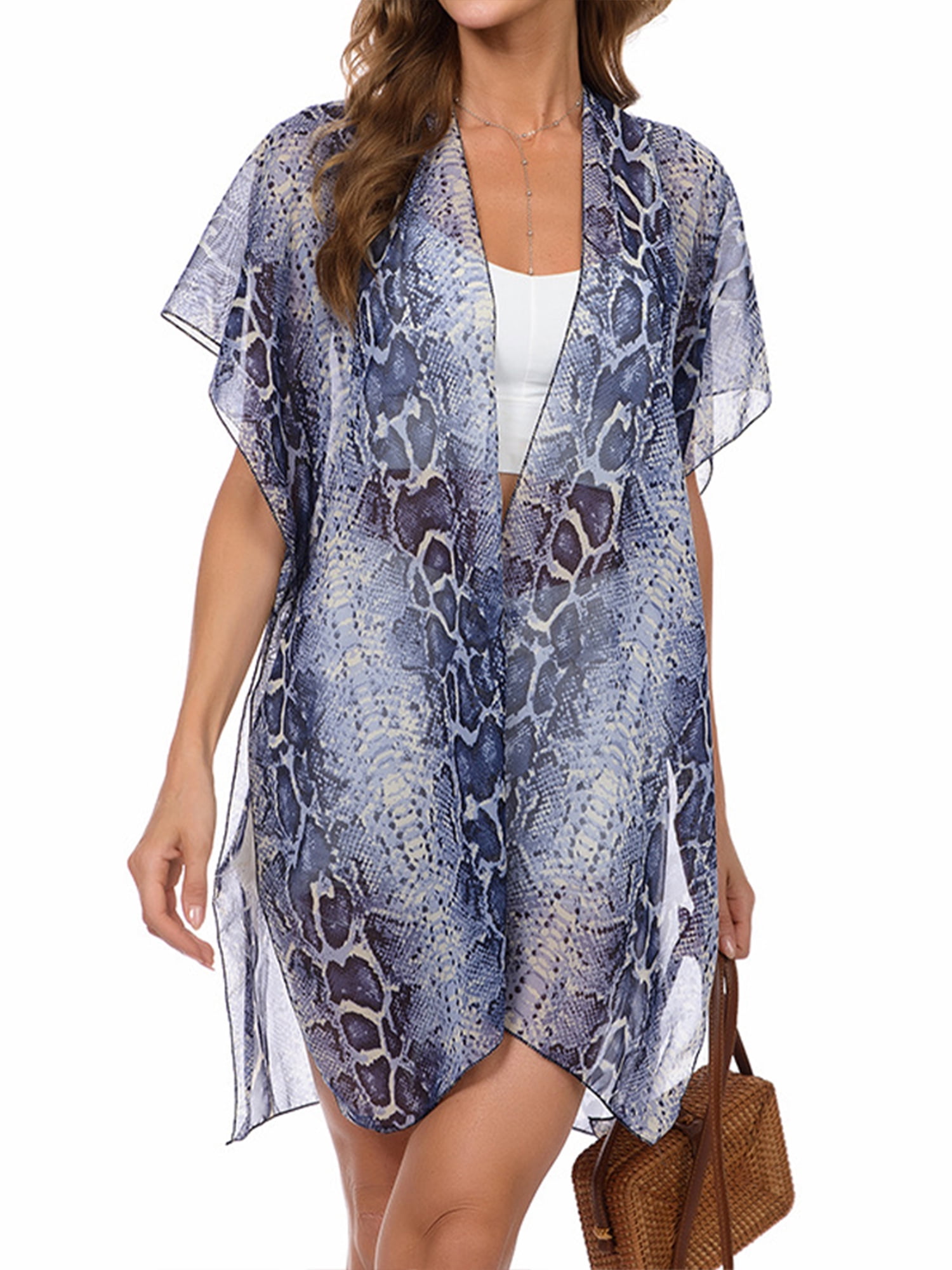 Dymade Womens Summer Beach Sunscreen Shawl Belted Breathable Sheer