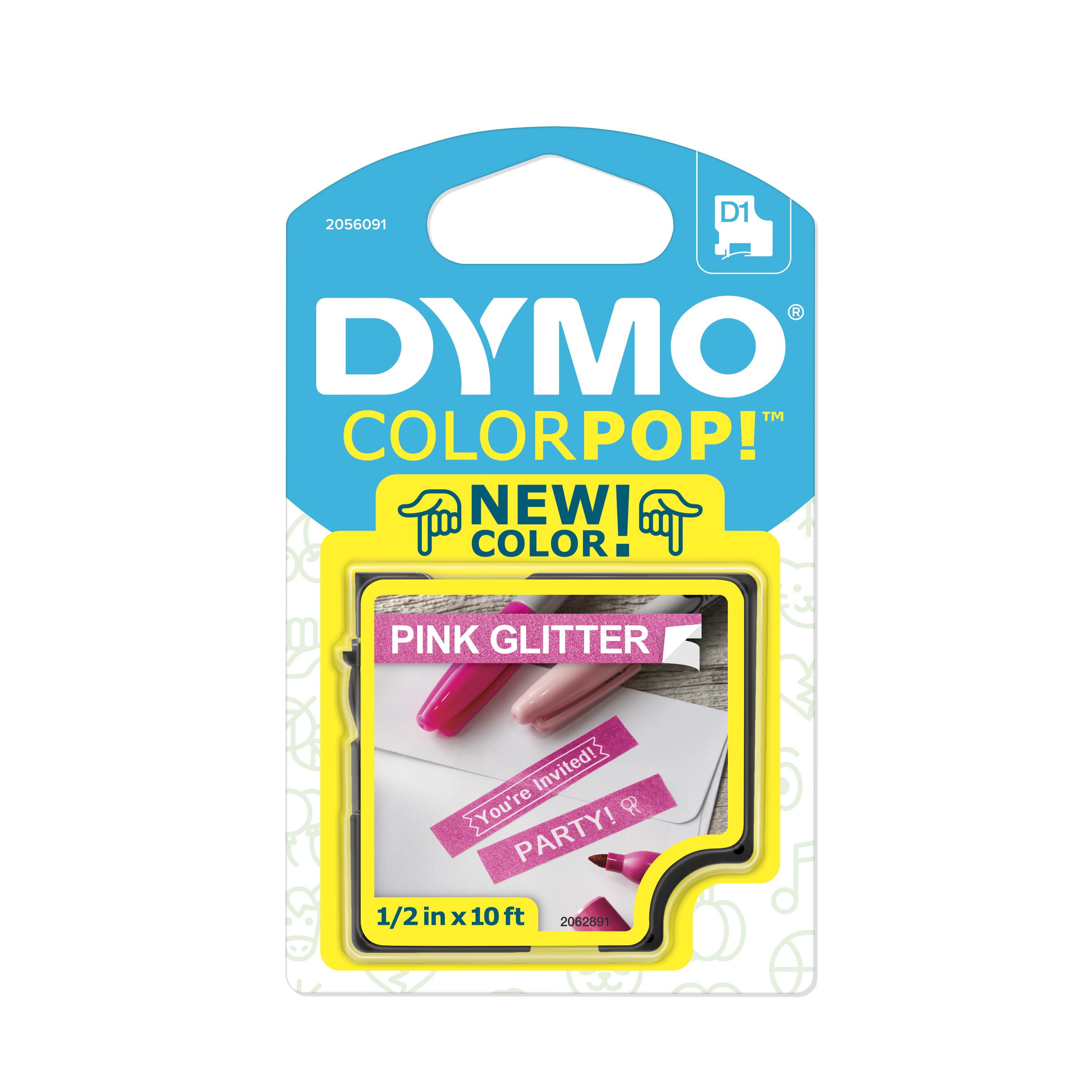 DYMO COLORPOP! Label Maker Tape, .5 Inch x 10 Feet, White on Pink ...
