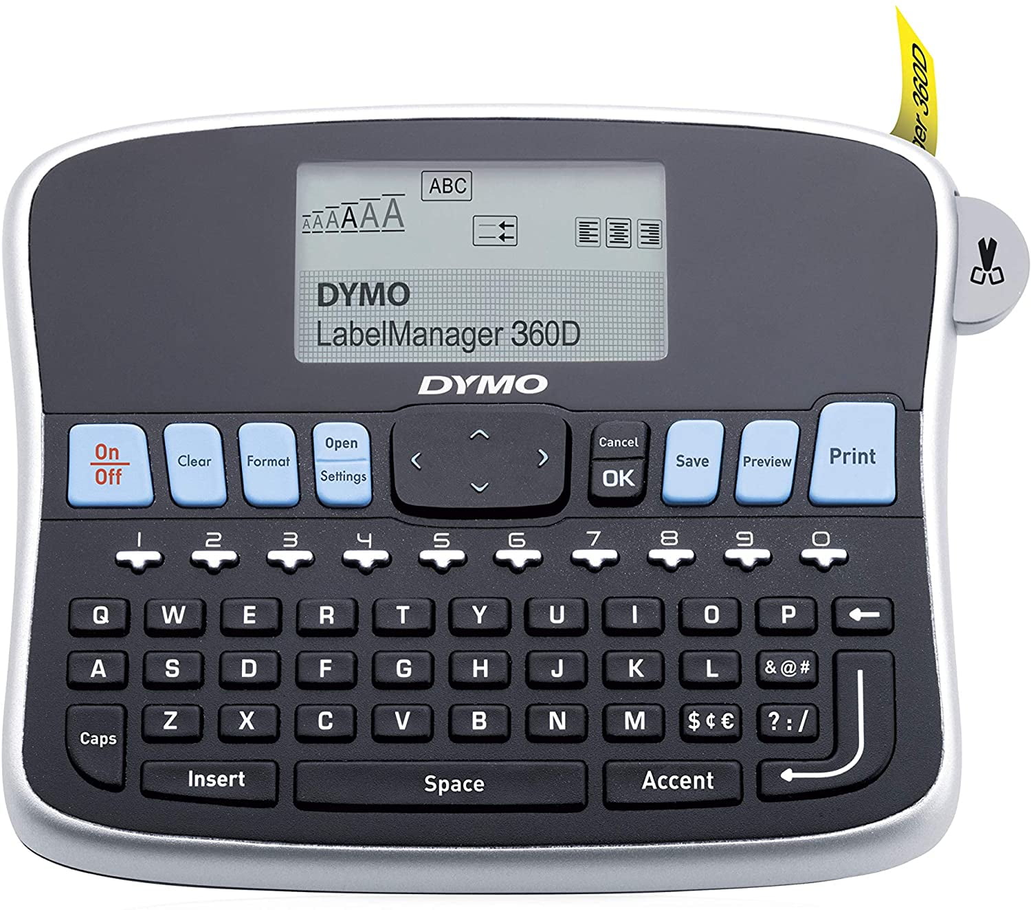 DYMO Desktop Label Maker LabelManager 360D Rechargeable Hand-Held Label ...