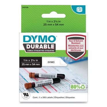 Dymo LetraTag Labelmaker 1/2" Plastic Labels 0.50" Width - White ...