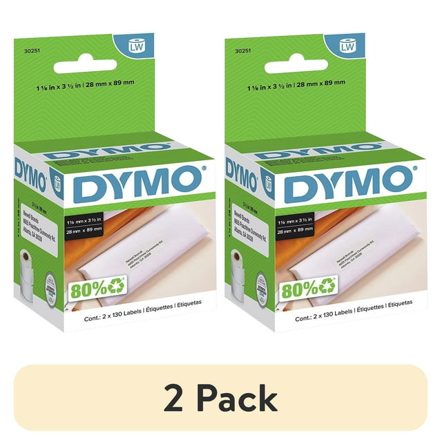 (2 pack) DYMO LW Mailing Address Labels for LabelWriter Label Printers ...