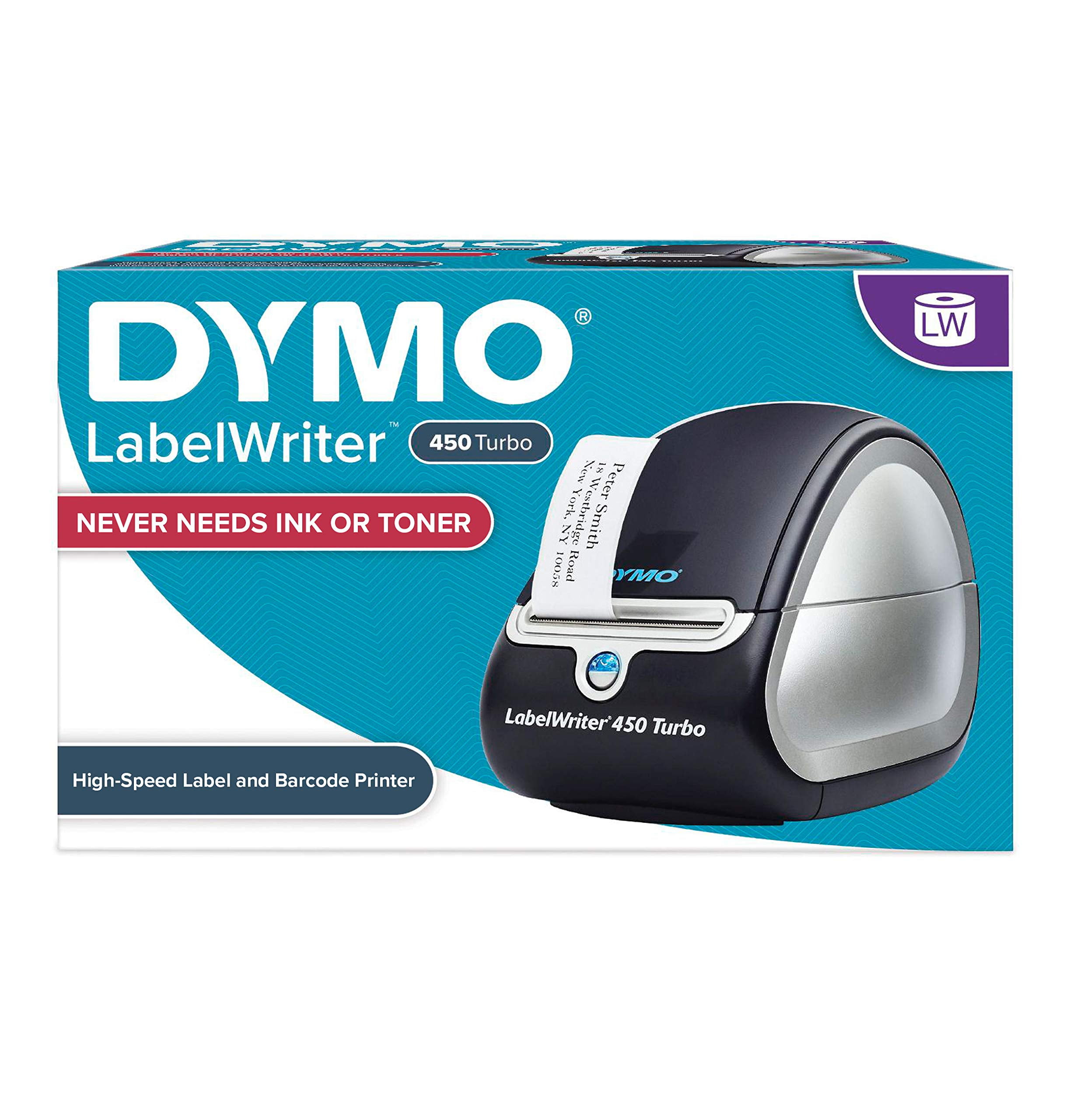DYMO Label Printer | LabelWriter 450 Turbo Direct Thermal Label Printer ...
