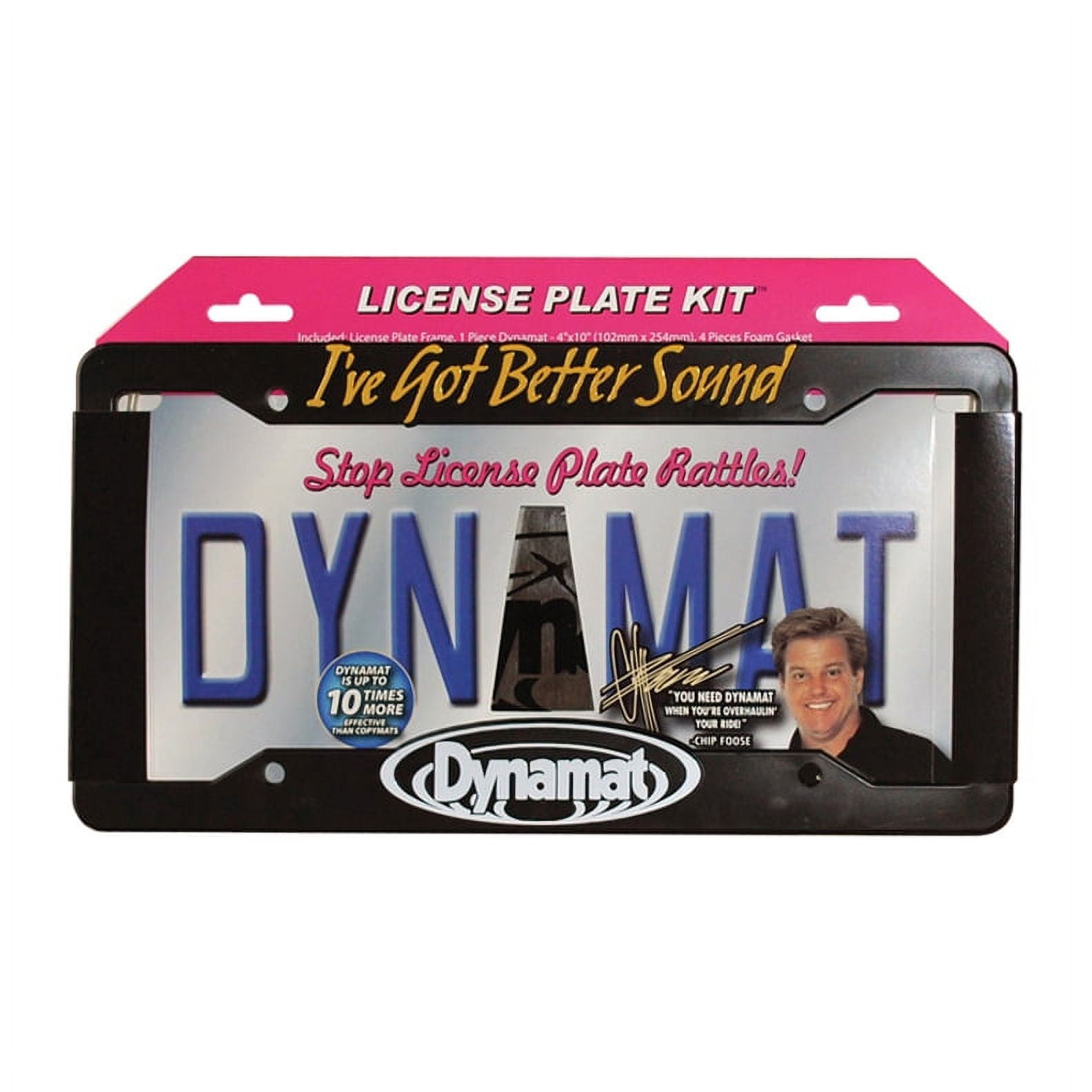 DYNAMAT LICENSE PLATE KIT 4"x10" XTREME + FRAME - Walmart.com