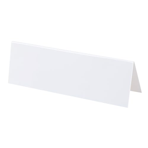 DYNAMI 100 Pack Reusable Name Tent Cards,Acrylic Porcelain Whiteboard ...