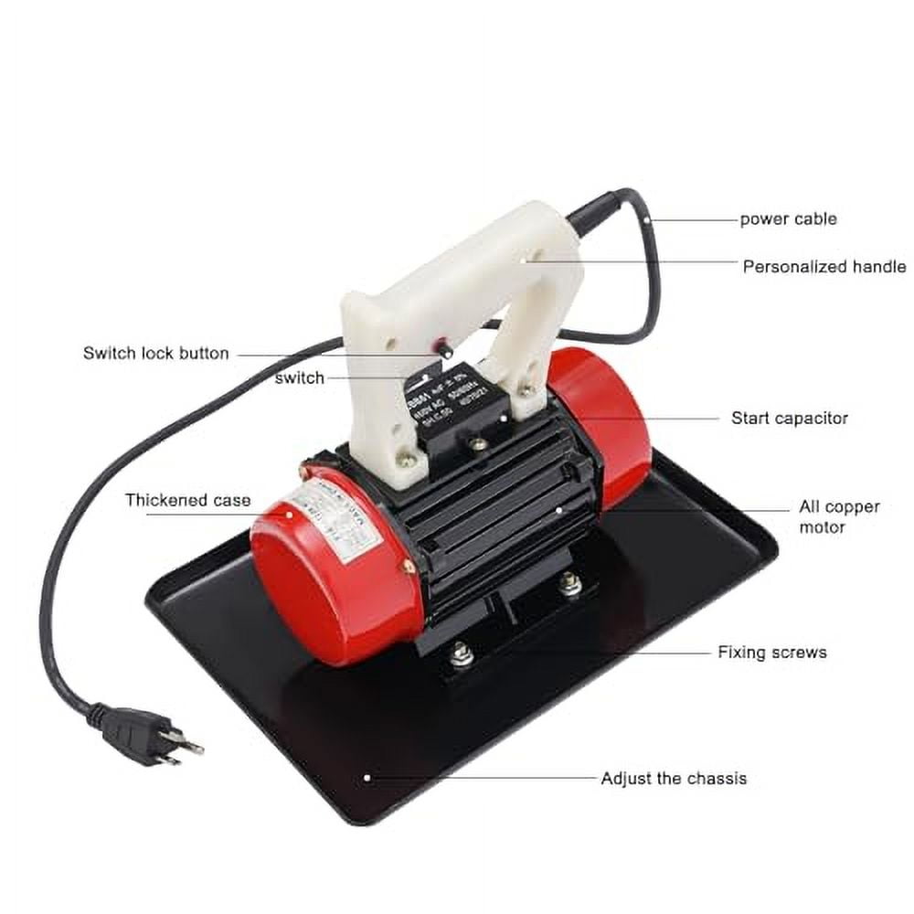DYNAMI 110V Concrete Vibrator Electric Plate Trowel,370W 3500RPM 220Lbs ...