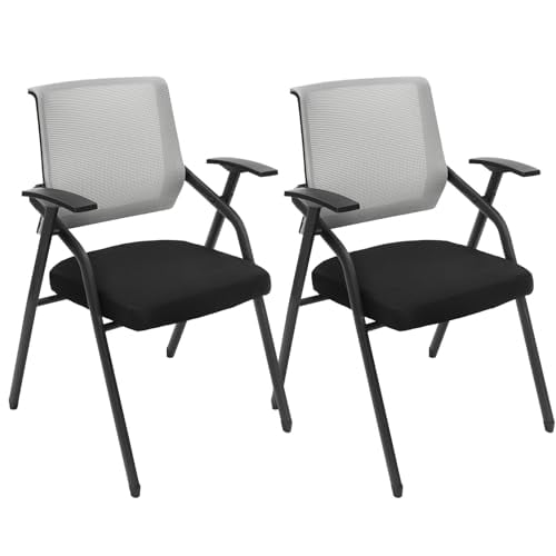 DYNAMI 2 Pack Foldable Conference Room Chairs,Office Reception Guest ...
