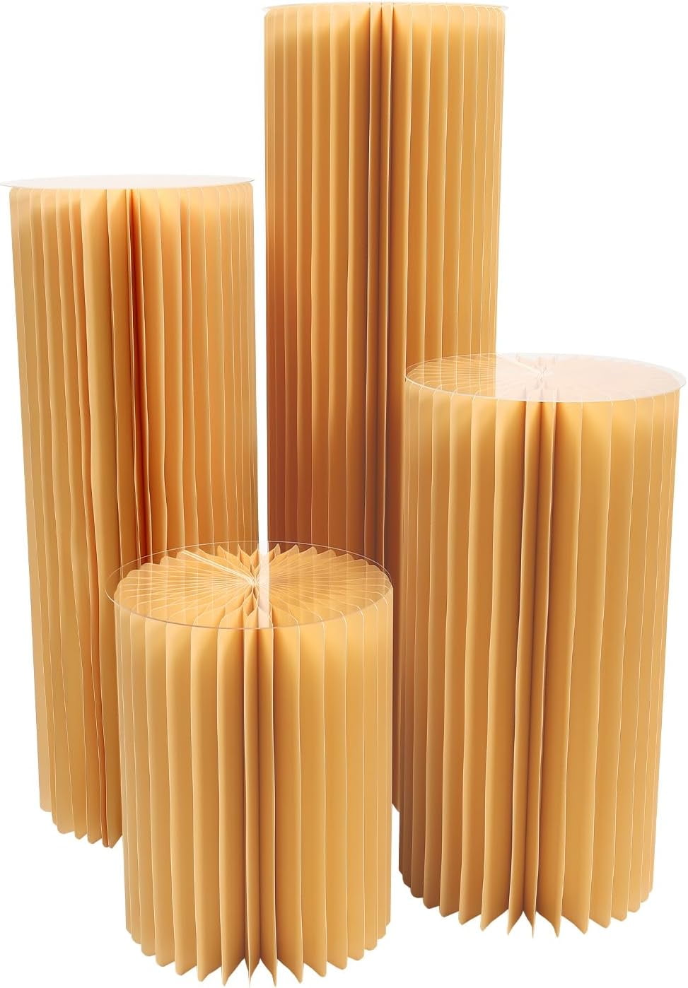 DYNAMI 4Pcs Cylinder Pedestal Stands for Parties,Foldable Cardboard ...