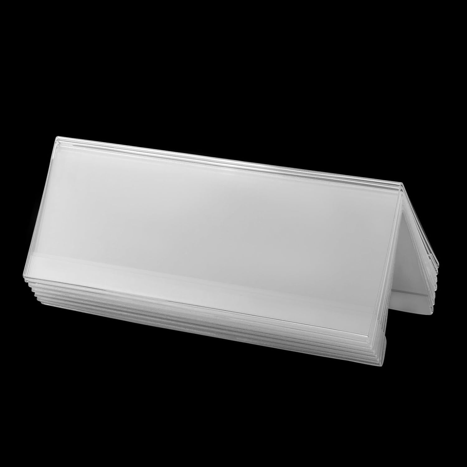 DYNAMI 50 Pack Clear Acrylic Name Plates for Desk,11 x 4.3in Plastic ...