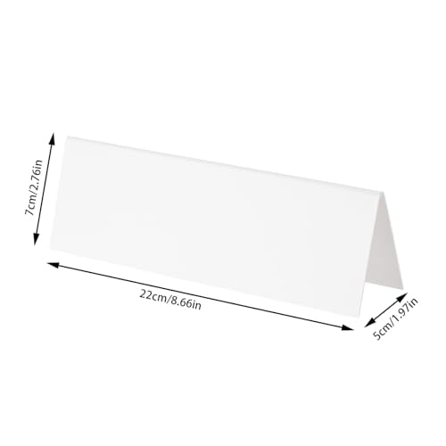 DYNAMI 50 Pack Reusable Name Tent Cards,Acrylic Porcelain Whiteboard ...