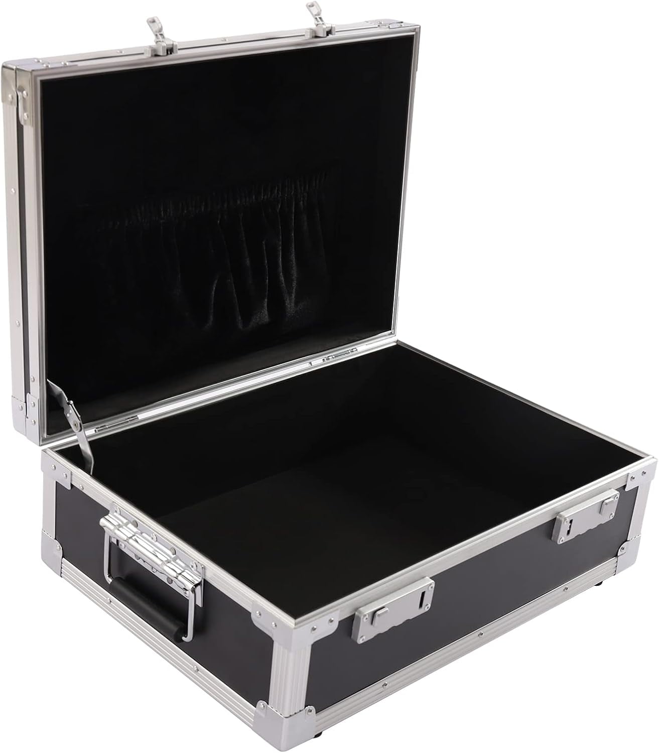DYNAMI Aluminum Alloy Locking Storage Box, Black Storage Lock Box With ...