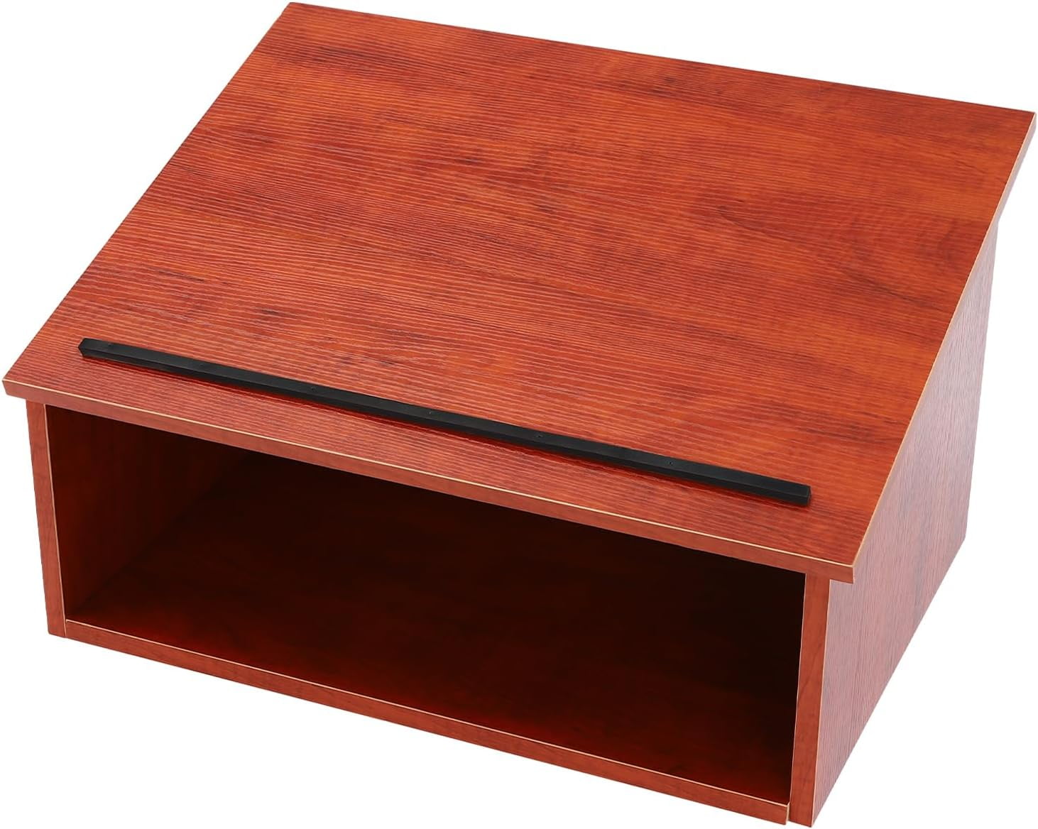 DYNAMI Tabletop Podium Wood,Portable Tabletop Lectern with Storage Room ...