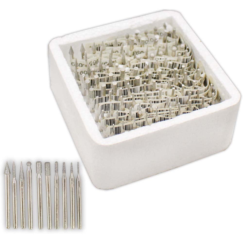 DYNAMIC 100 Piece Mini Diamond Burr Set | Ideal for Rotary Tools ...