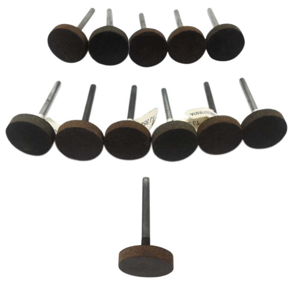 DYNAMIC (12 Pack) Leather Wheel Set | 20mm Diameter | Pre-Mounted on 1/ ...