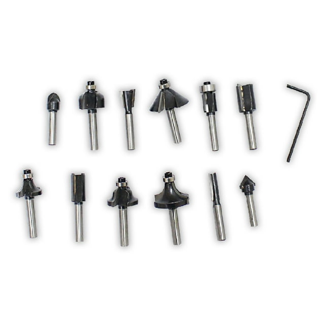 DYNAMIC 12 Piece Tungsten Carbide Router Tip Bits | Essential Tool for ...