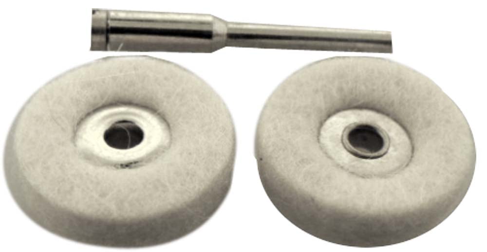 DYNAMIC (2 Pack) 3pc Felt Wheel Set | 1/8" (0.3 cm) Shank | Rounded for ...