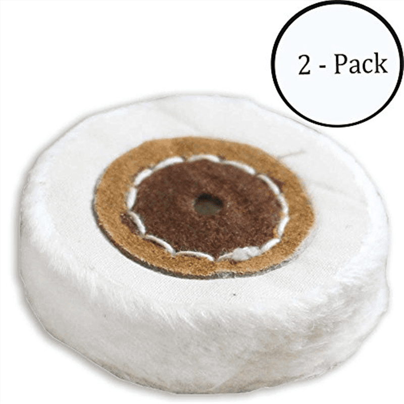 DYNAMIC (2 Pack) White Cotton Buff | 2" (5.1 cm) Diameter | Fine-Grade ...