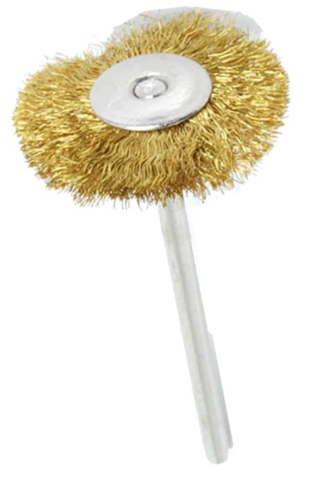 DYNAMIC (4 Pack) Brass Wire Wheel | 1" Diameter | Pre-Mounted ³/₃₂ ...