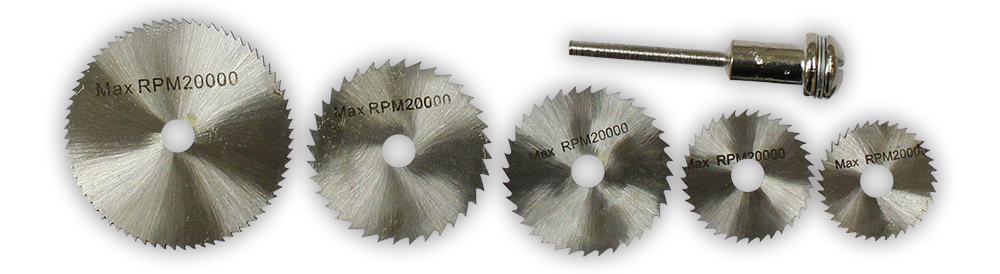 DYNAMIC 6 Piece High Speed Steel Saw Disc Set | 22 MM to 44 MM Blades ...