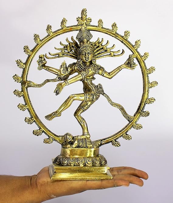 DYNAMIC INDIAN ART Brass Natraj Murti Statue Idol Sculpture Shiva ...
