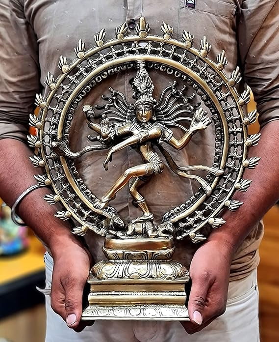 DYNAMIC INDIAN ART Brass Natraj Statue Idol Sculpture Shiva - Nataraj ...