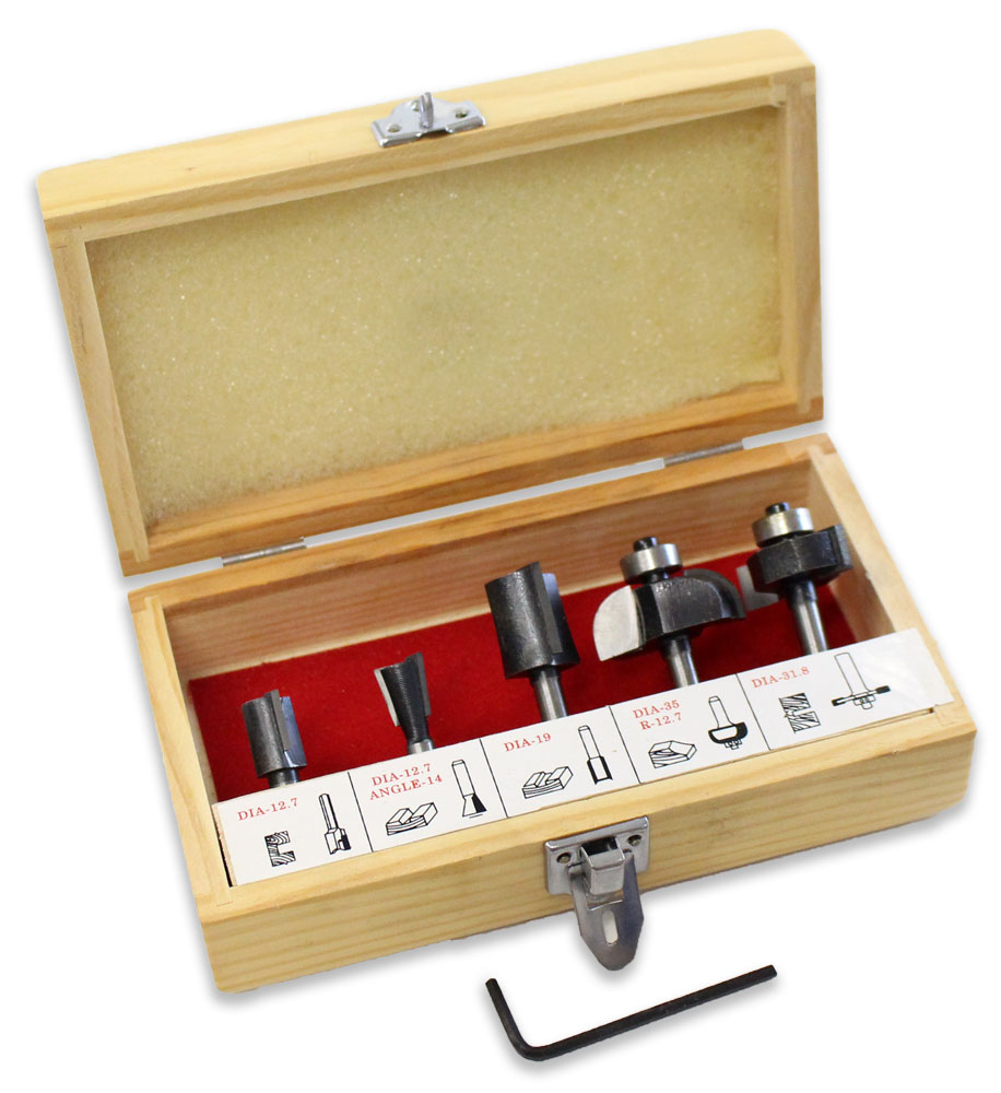 DYNAMIC Router Bits Set | 5 Essential Sizes | Tungsten Carbide Straight ...