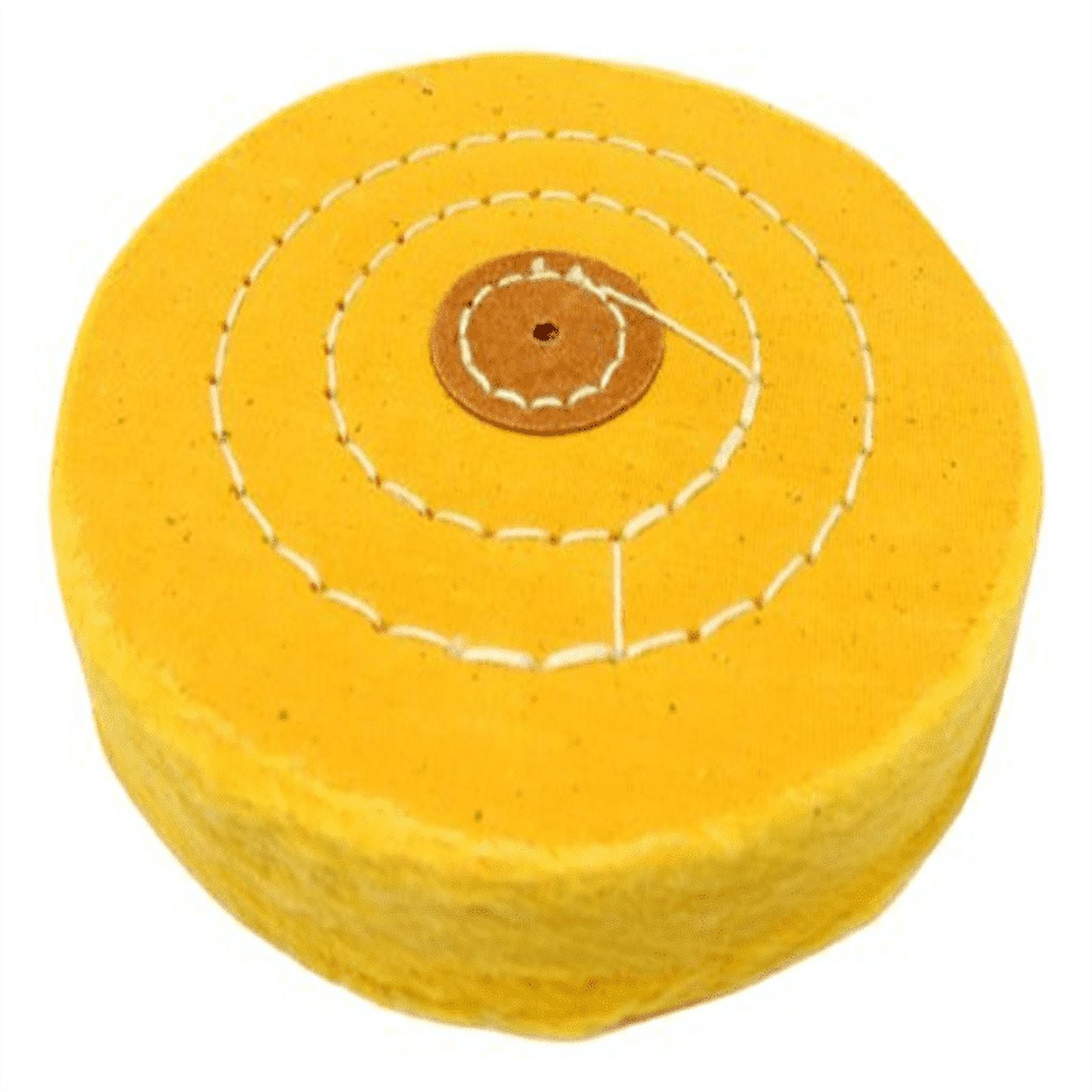 DYNAMIC Yellow Cotton Wheel | 5" Diameter Buff with 45 Layers of Cotton ...