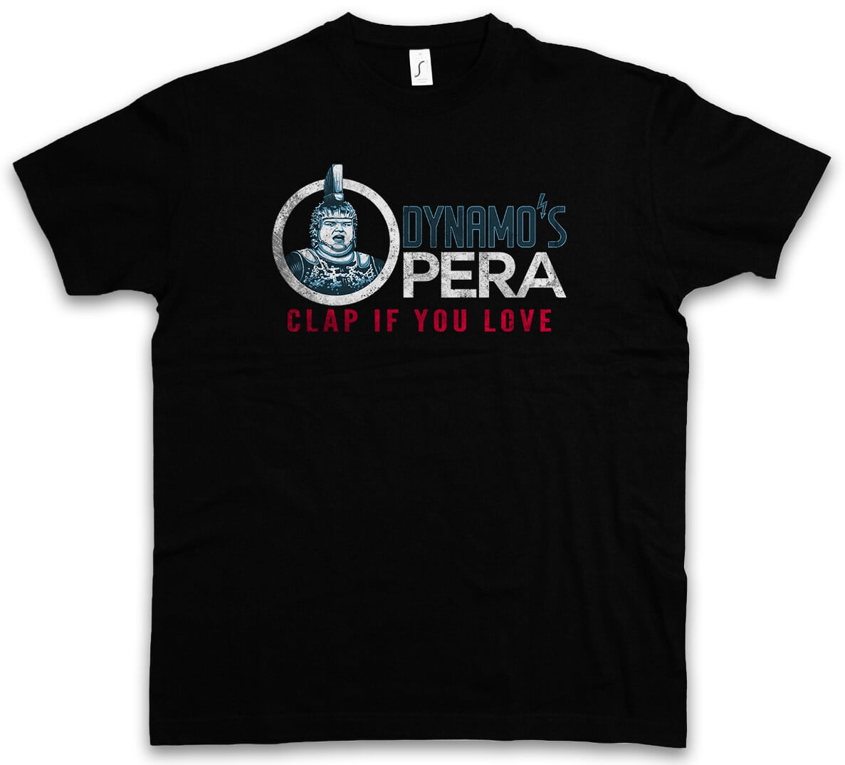 DYNAMO'S OPERA T-SHIRT Running Dynamo Clap if you Love Movie Man Film ...