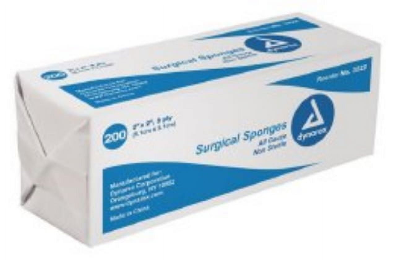 DYNAREX Gauze Sponge 100% Cotton 8-ply 2 x 2" Square (#3222, Sold Per ...