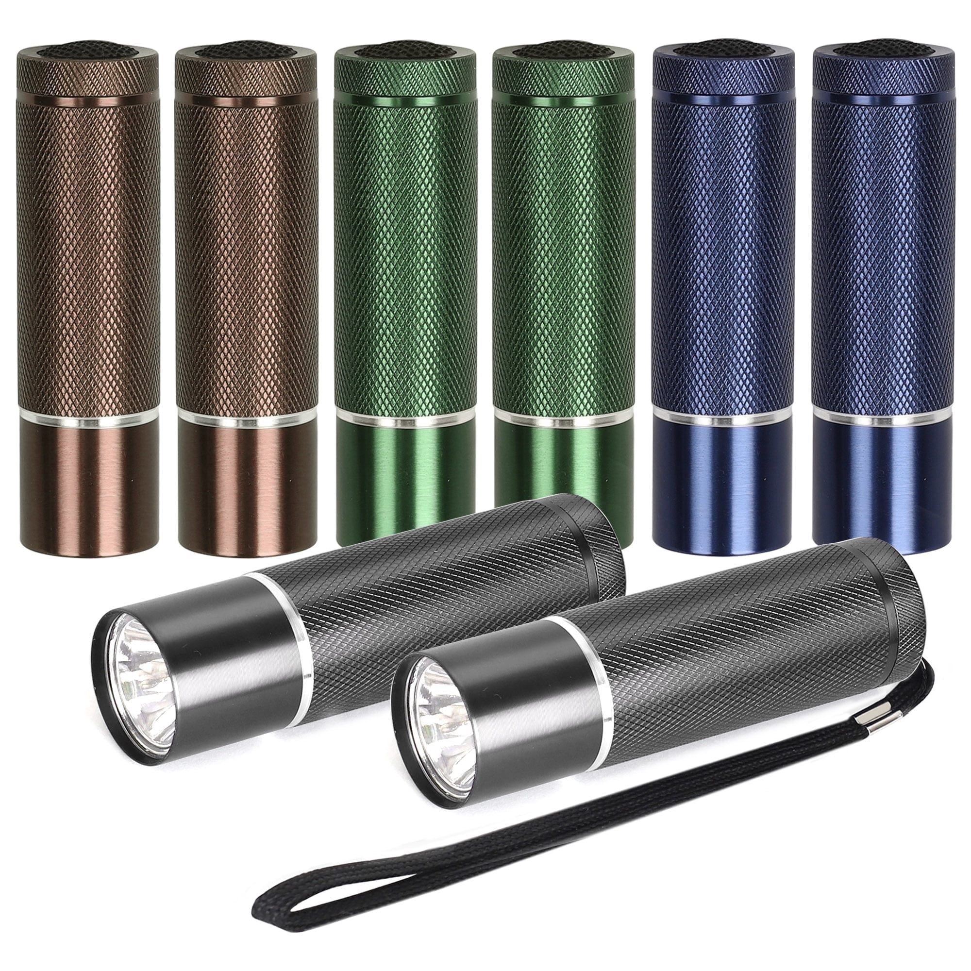 Dynato 8-Pack Mini LED Flashlights, Super Bright 100 Lumens Flashlight ...