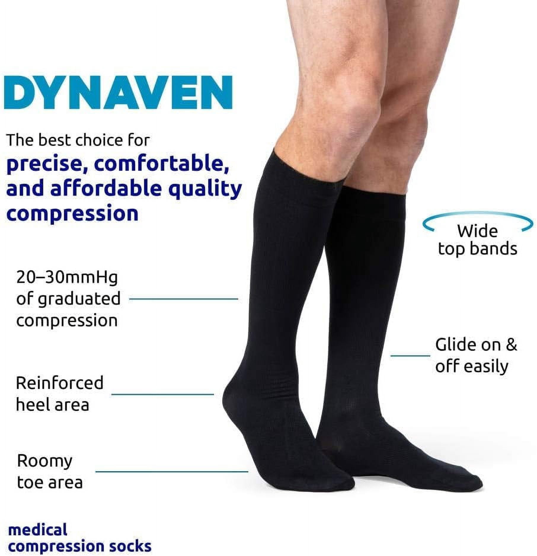 DYNAVEN Opaque Men's Closed Toe Knee-High Stockings 20-30mmHg - Walmart.com
