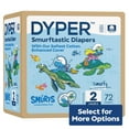 DYPER Cotton-Enhanced Diapers Smurfs Edition, Size 2, 72 Count (Select ...