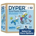 DYPER Cotton-Enhanced Diapers Smurfs Edition, Size Newborn, 68 Count ...