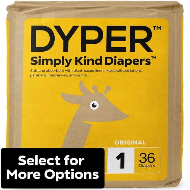 Free Shipping! DYPER Simply Kind Diapers, Remarkably Soft, Size 1, 36 ...