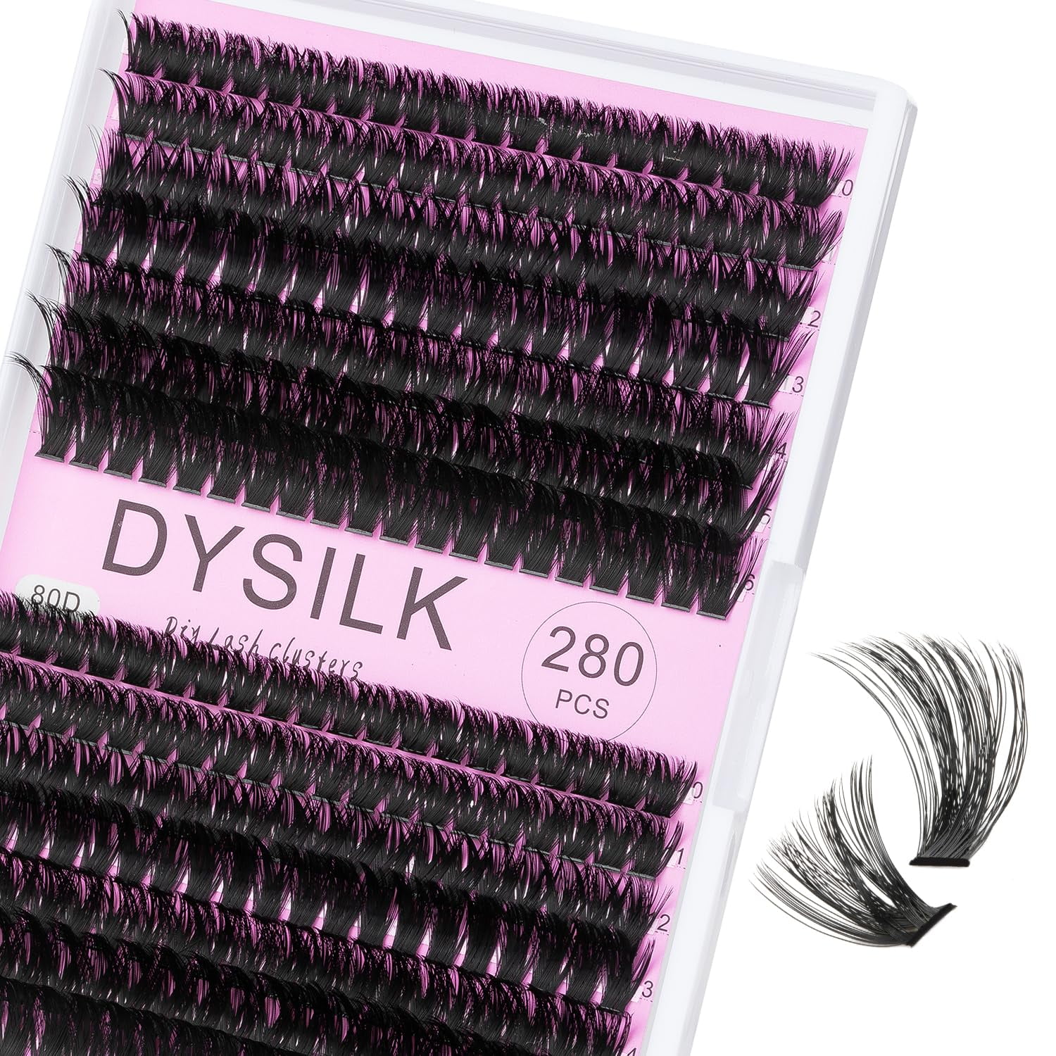 DYSILK Lash Clusters, 280 SSF20 Pcs Fluffy Cluster Lashes DIY Cluster ...