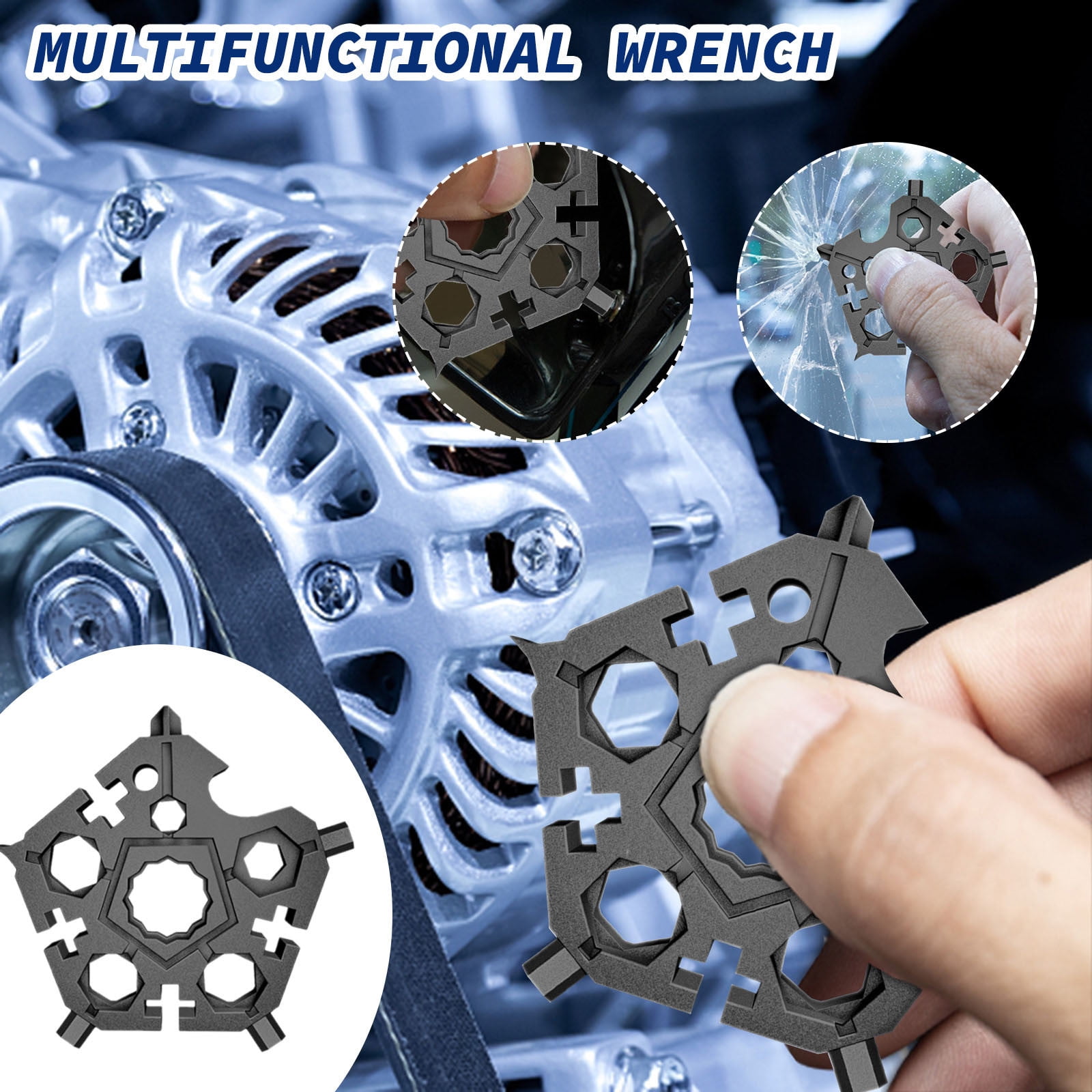 DYTTDG 23 In Multifunctional Pentagonal Snowflake Wrench Tool Mini Key ...