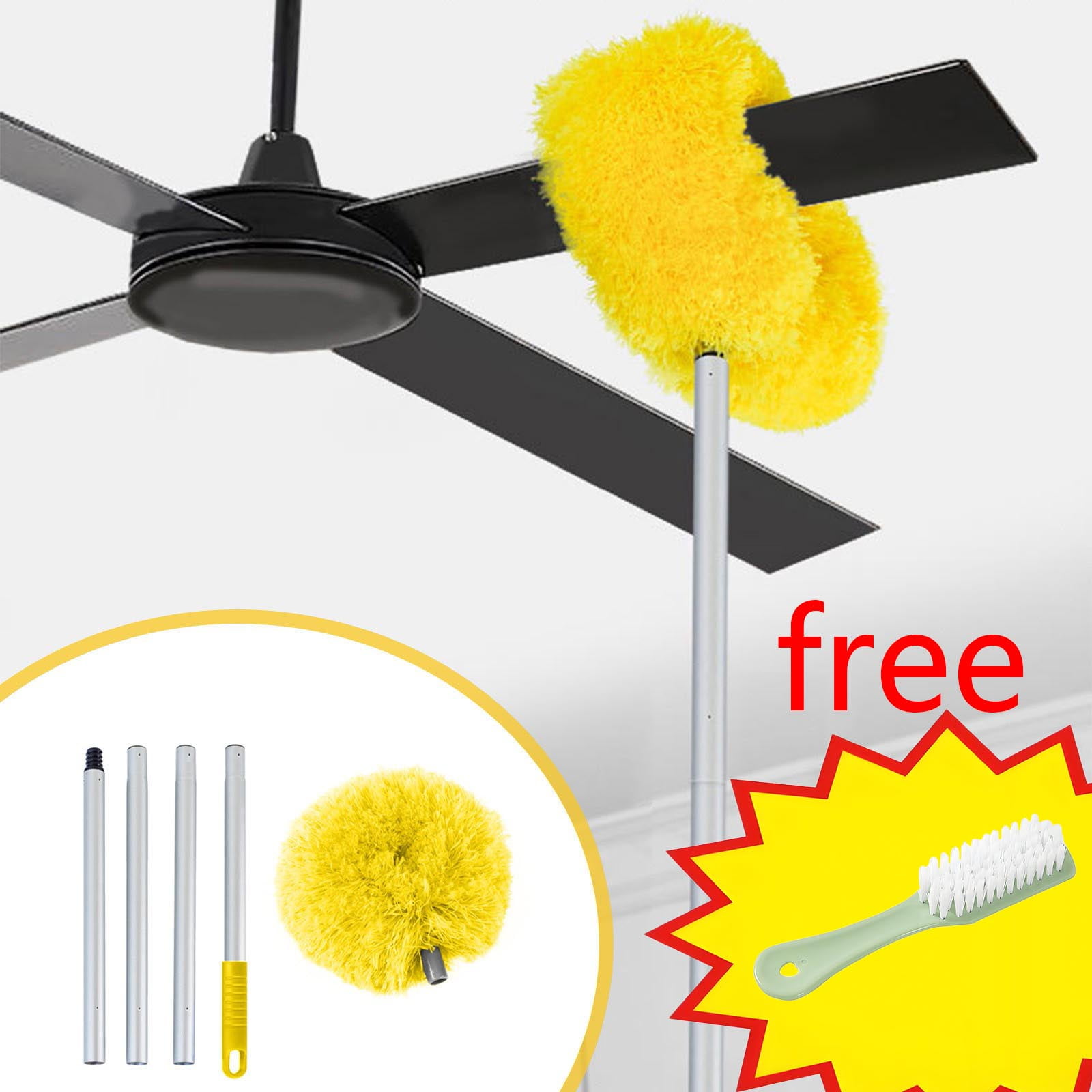 DYTTDG Microfiber Ceiling Dust with 47 Inches Extendable Handle ...