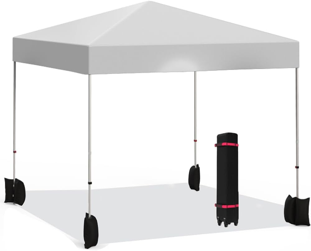 DYTesa 10x10ft Pop up Canopy, 1-Person Setup Portable Shelter ...