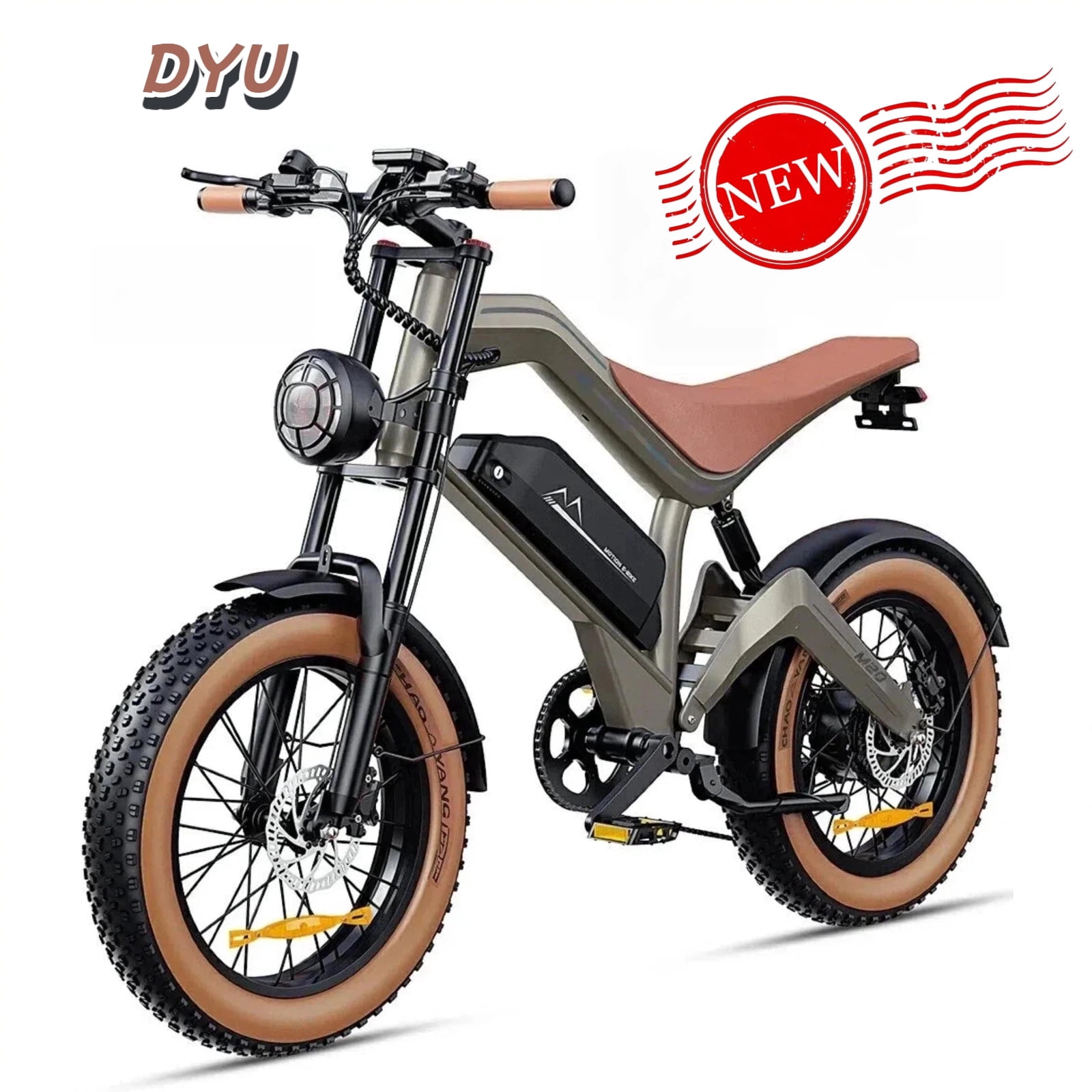 DYU M20 All-Terrain Electric Bike for Adult, 100 Miles Long-Range ...