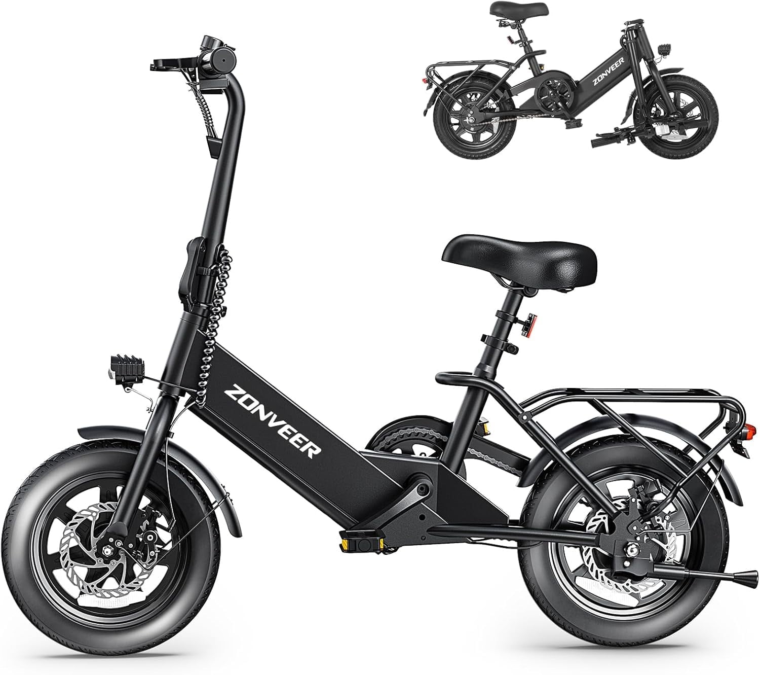 DYU 20" Folding Electric Bike, 250W 36V 10AH, Pedal-Assist, Commuter ...