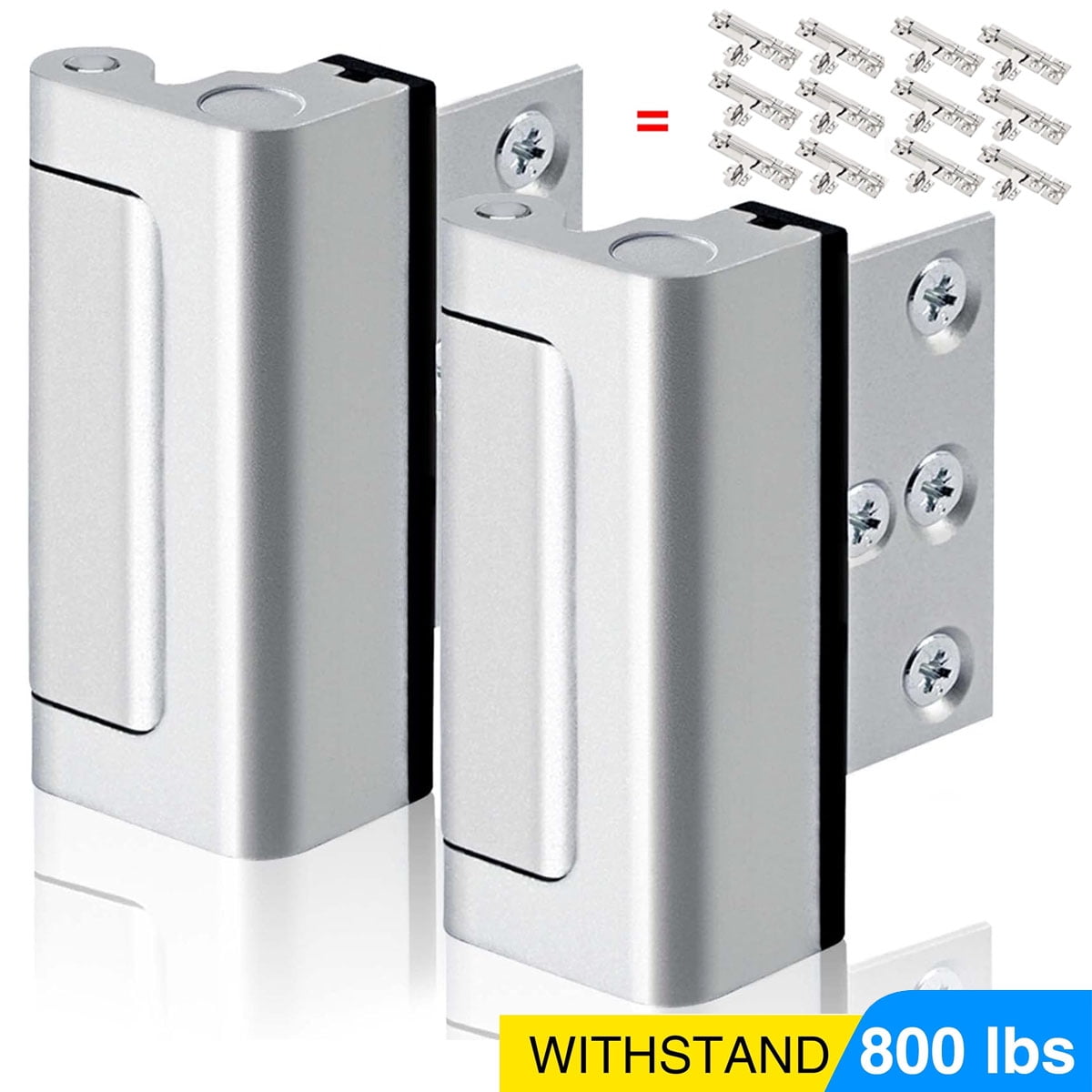 DYUES 2 pcs Door Lock Withstand 800 lbs for Inward Swinging Door,Door ...
