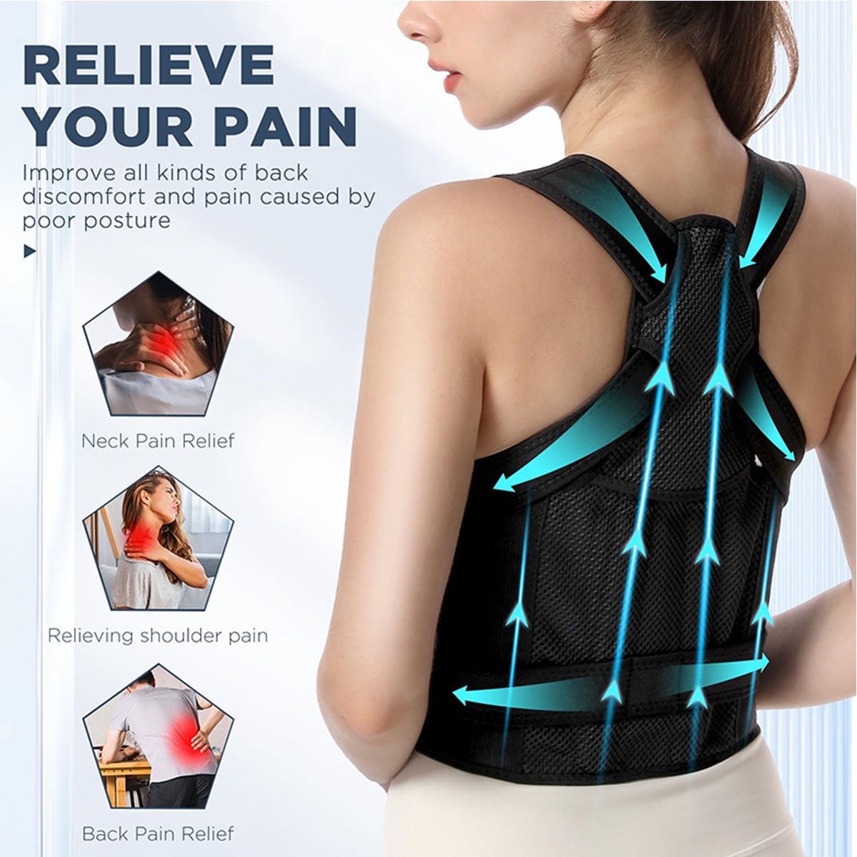 DYUES Back Brace Posture Corrector for Men Women , Shoulder ...