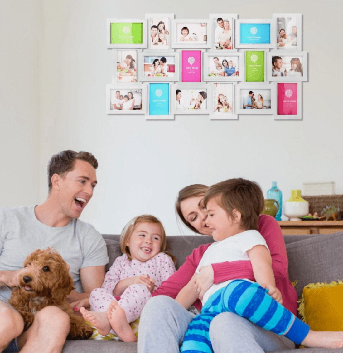 DYUKFG 18-Opening Collage Picture Frame for 4x6 Photos, Wall Hanging ...