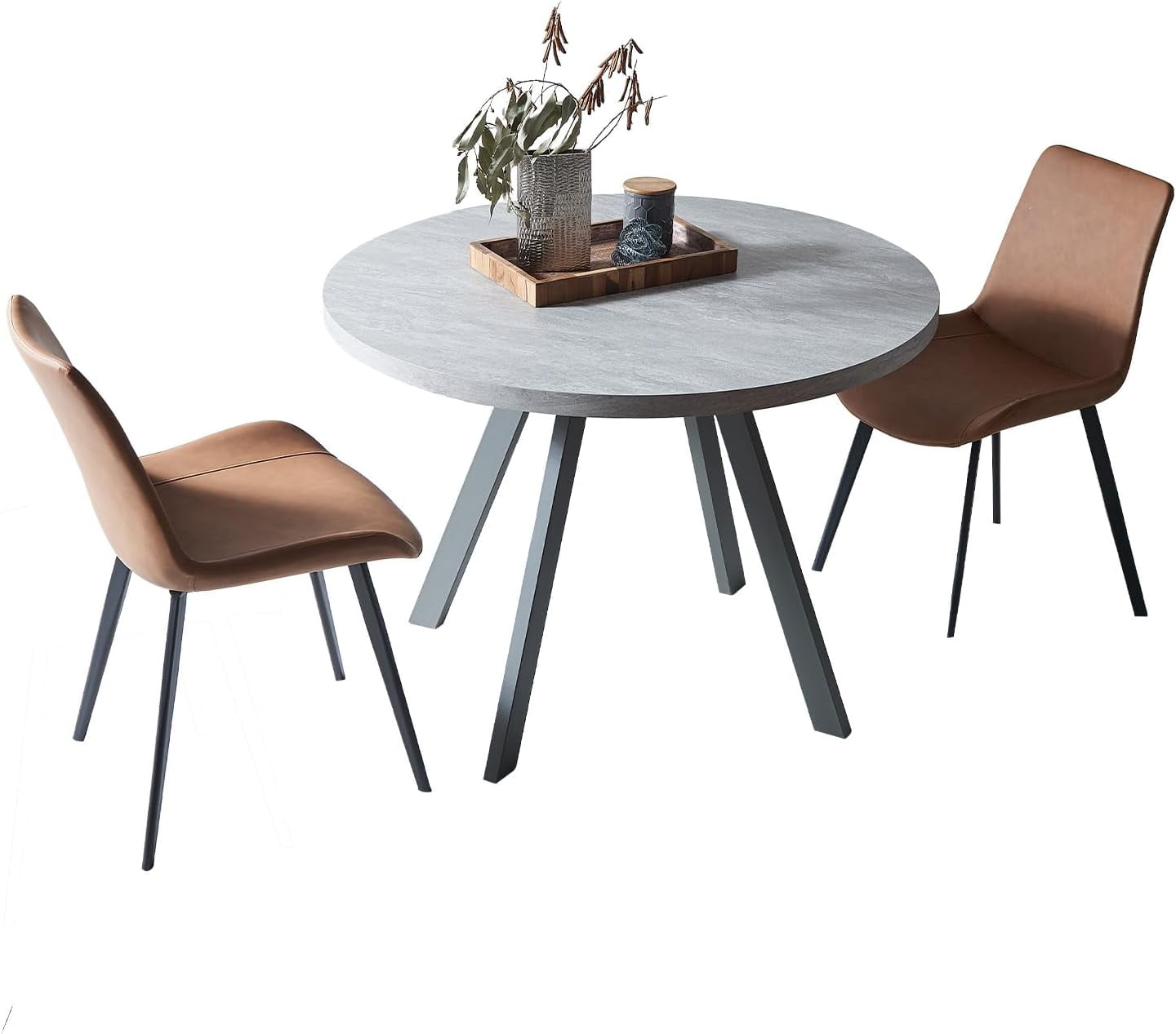 DYUKFG Round Dining Table Set, Mid Century Modern Small Round Dining ...