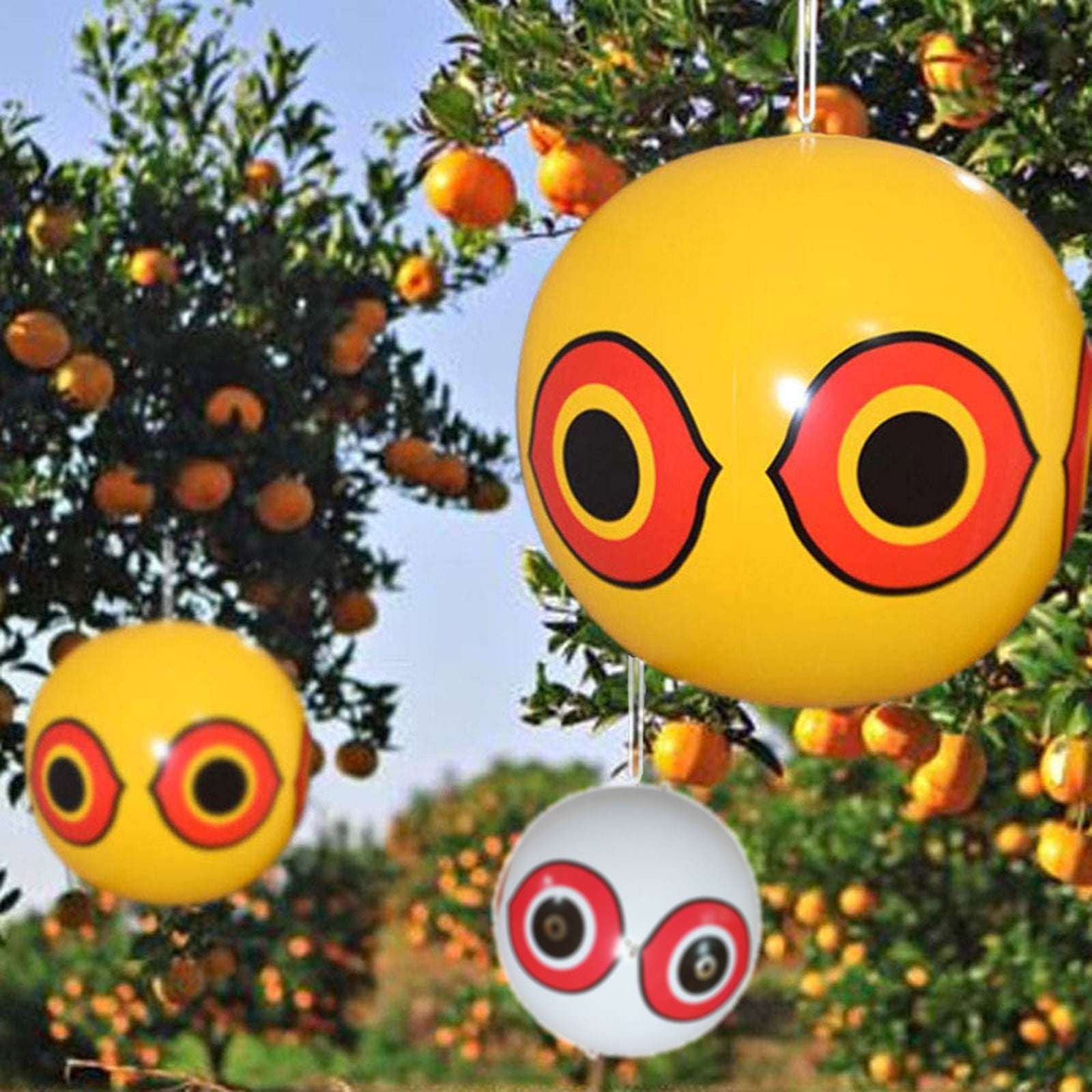 DYWADE Garden Gnat Catchers Bird Inflatable Reflective Eyeball Bird ...