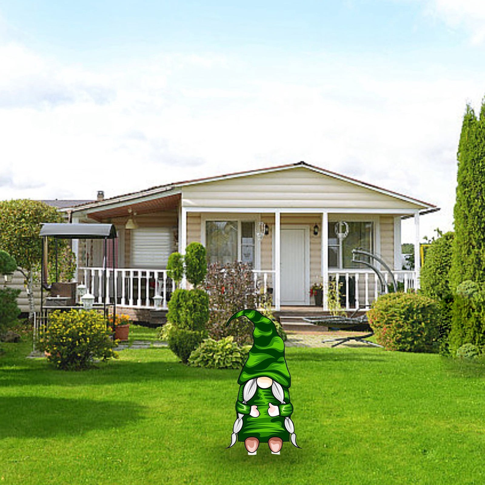 DYWADE Metal Outdoor Signs 7 Leaf Windwheel Drive Bird Windmill Orchard ...