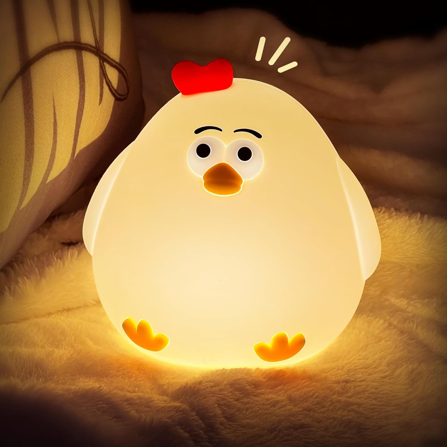 DYY Cute Chick Night Lights for Kids, Kawaii Silicone Desk Decor ...