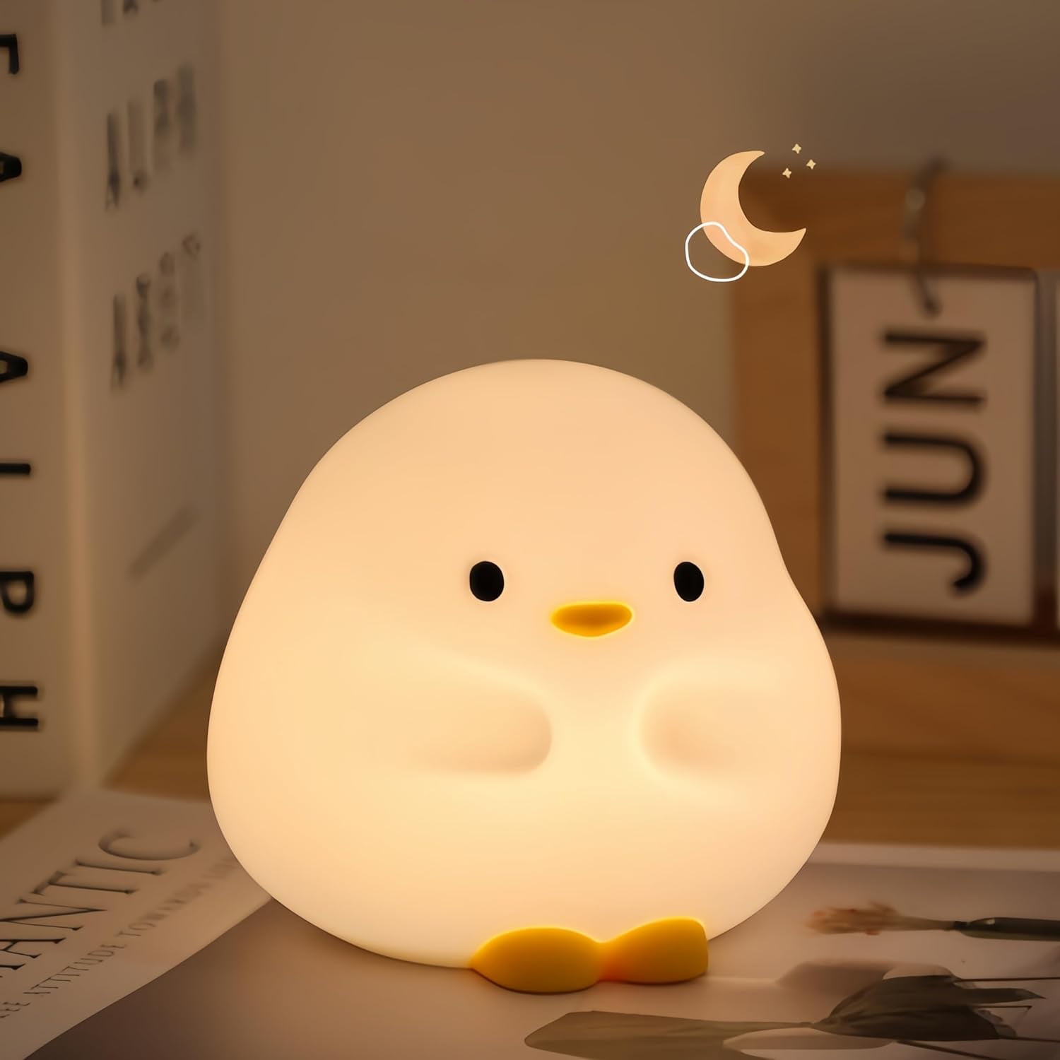 DYY Duck Night Light, Cute Duck Lamp, Squishy Silicone Nightlight for ...